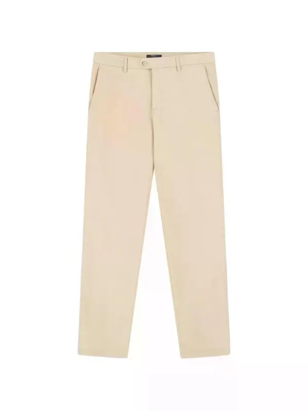 Boggi Milano Trousers In Stretch-cotton Tencel® Modal - Neutrals
