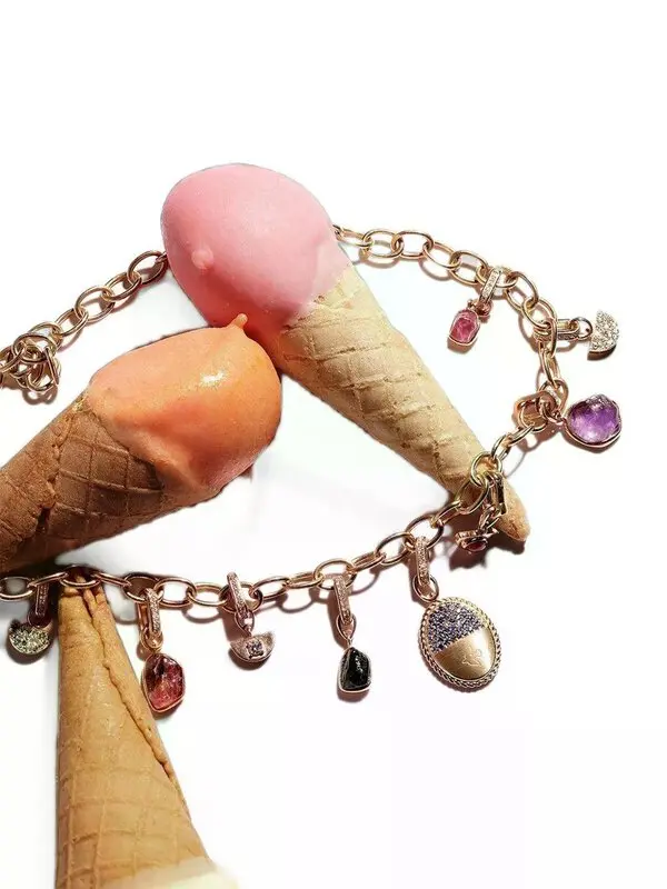 CLARA CHEHAB Medium Liberté Amethyst And Diamond Charm