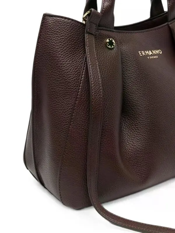 ERMANNO FIRENZE Logo-plaque Pebbled-leather Tote Bag