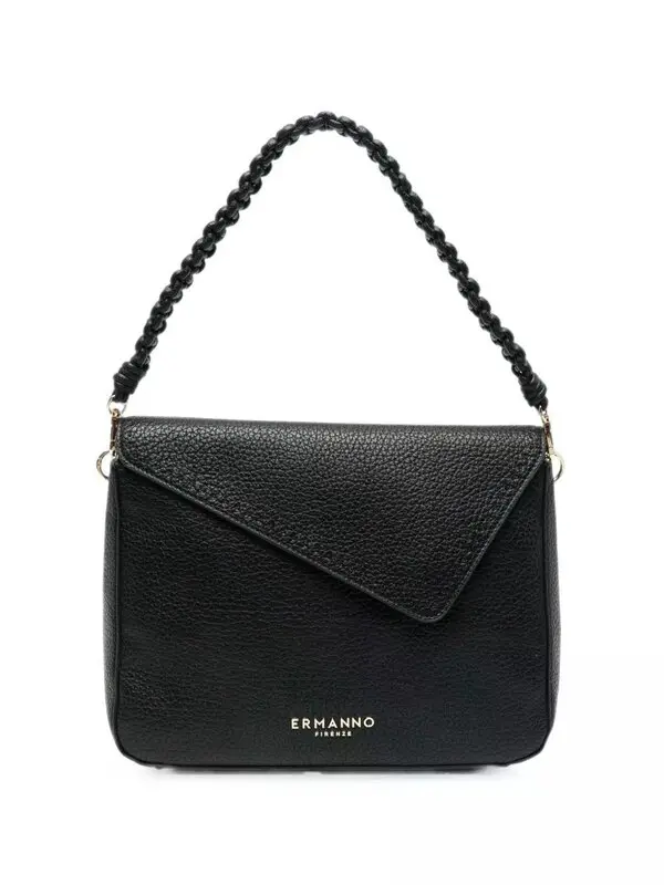 ERMANNO FIRENZE Grained-leather Shoulder Bag - Black