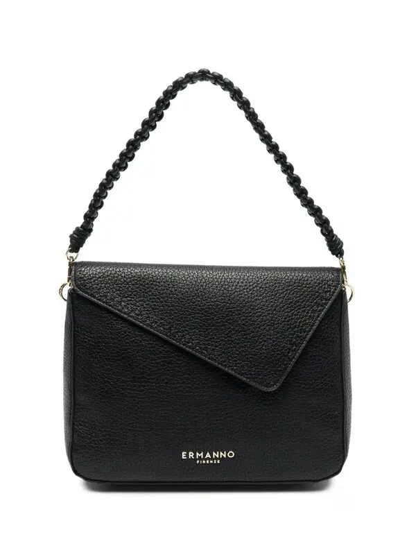 ERMANNO FIRENZE Grained-leather Shoulder Bag - Black