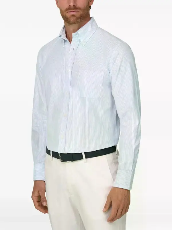 Boggi Milano Striped Oxford Cotton Shirt Regular Fit