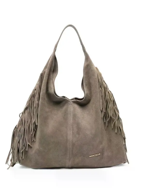 MARC ELLIS Altea Fringe-detail Suede Shoulder Bag - Brown