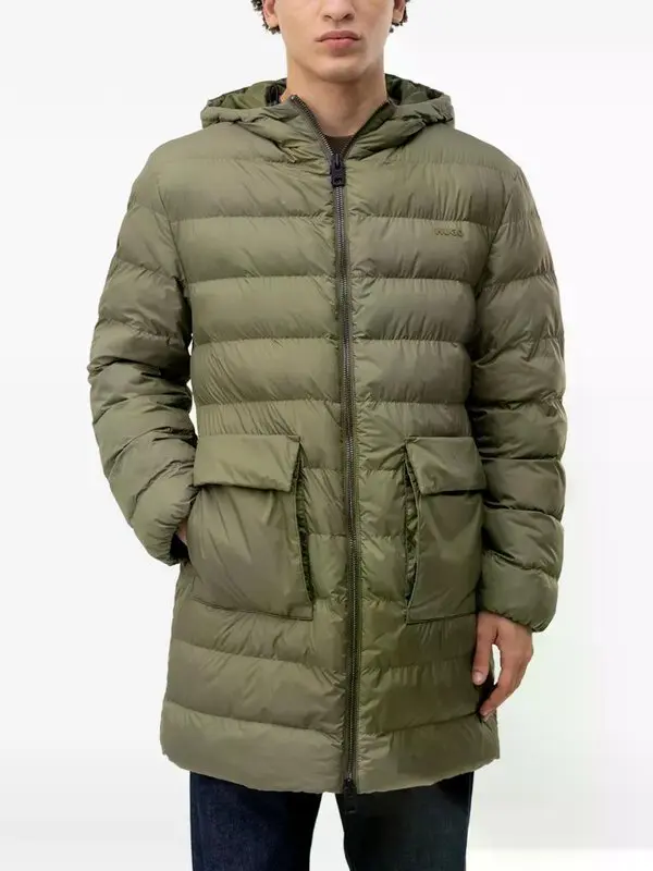 Hugo Quilted Hooded Padded Jacket