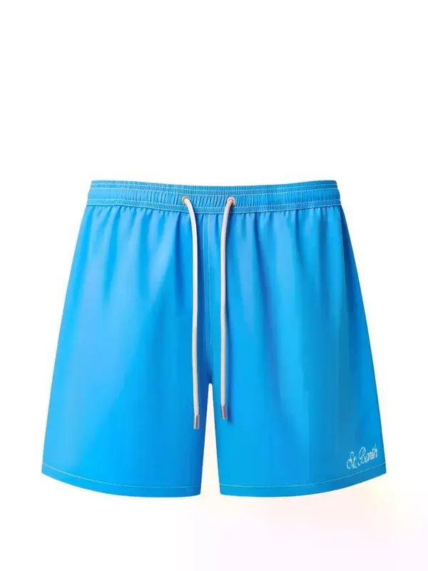 MC2 SAINT BARTH Patmos Flap-pocket Contrast-stitching Swim Shorts
