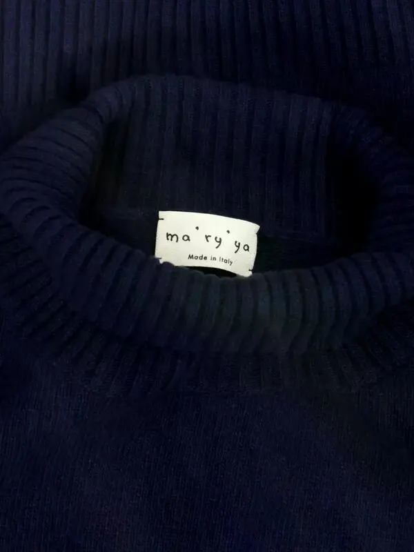 MA'RY'YA Roll-neck Ribbed-trim Sweater