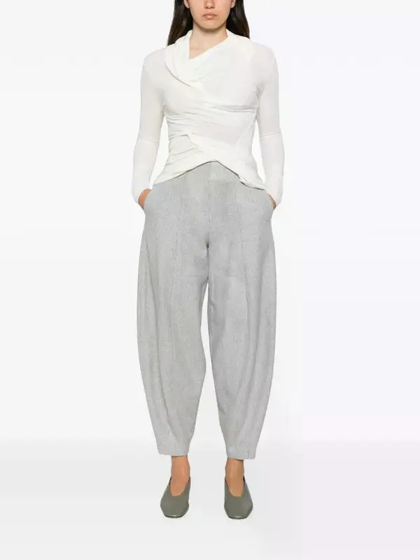 Liviana Conti Houndstooth-pattern Trousers - Grey