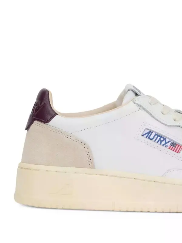 AUTRY Medalist Suede-panel Sneakers - White