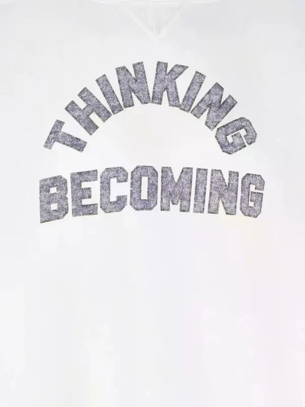 Sacai Slogan-print Cotton Sweater