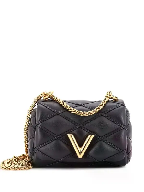 LOUIS VUITTON Pico Go-14 Handbag Malletage Leather Crossbody Bag - Black