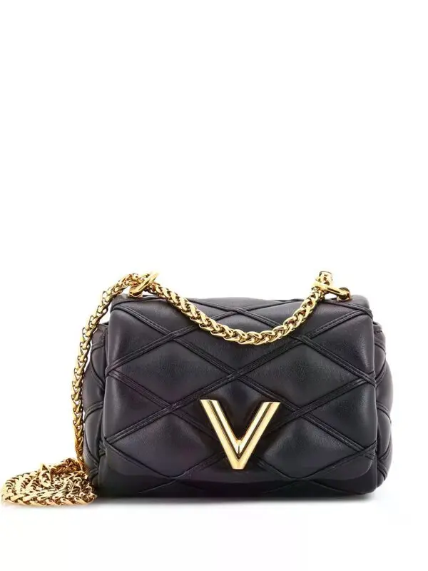 LOUIS VUITTON Pico Go-14 Handbag Malletage Leather Crossbody Bag - Black