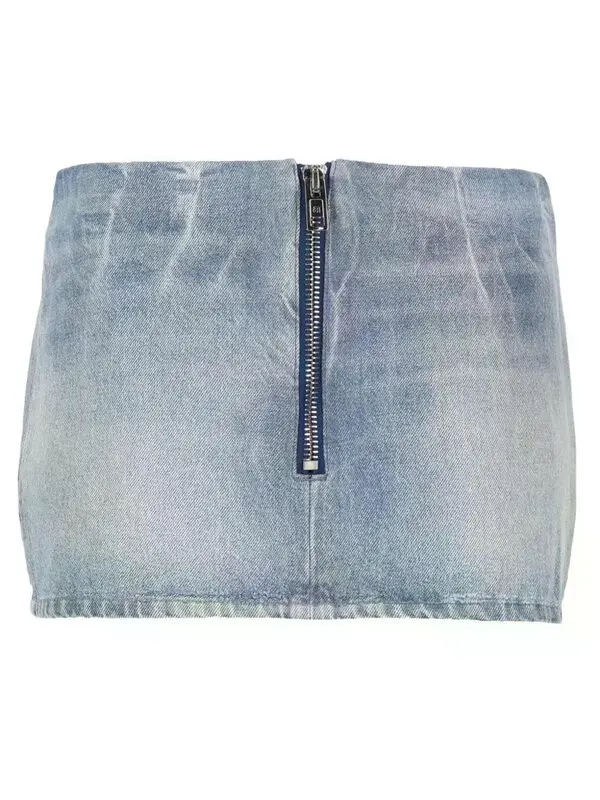 Alexander Wang Glazed Denim Mini Skirt - Blue