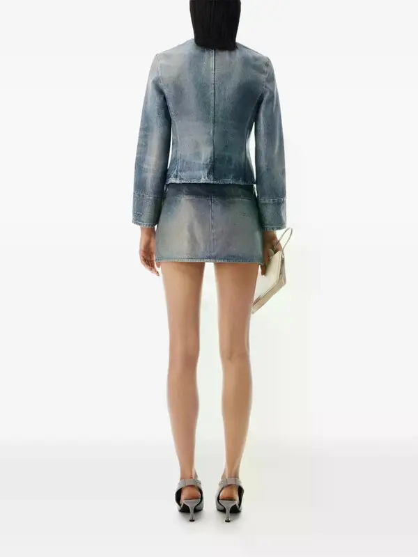 Alexander Wang Glazed Denim Mini Skirt