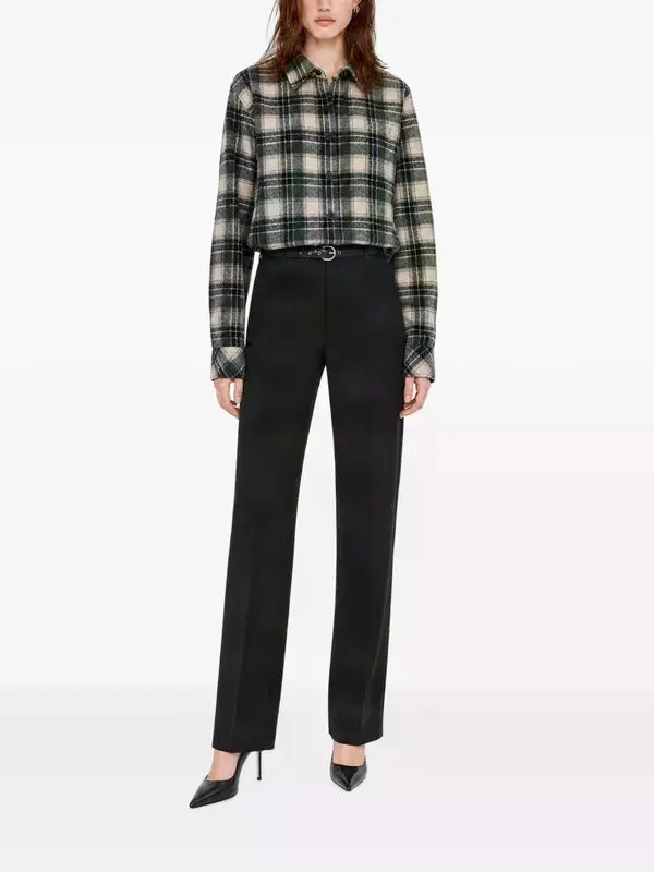 P.a.r.o.s.h Check-pattern Crystal-embellished Shirt