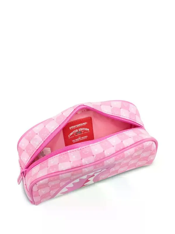 SPRAYGROUND Shark Mouth Checkered Clutch Bag