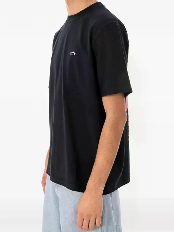 ARTE ANTWERP Graphic-print Logo-embroidered T-shirt