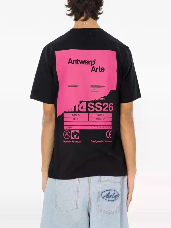 ARTE ANTWERP Graphic-print Logo-embroidered T-shirt