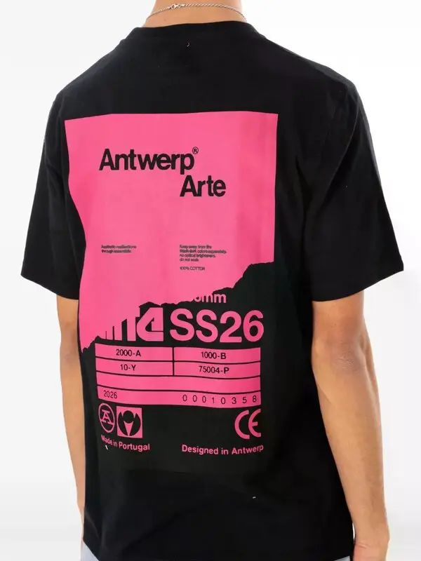 ARTE ANTWERP Graphic-print Logo-embroidered T-shirt