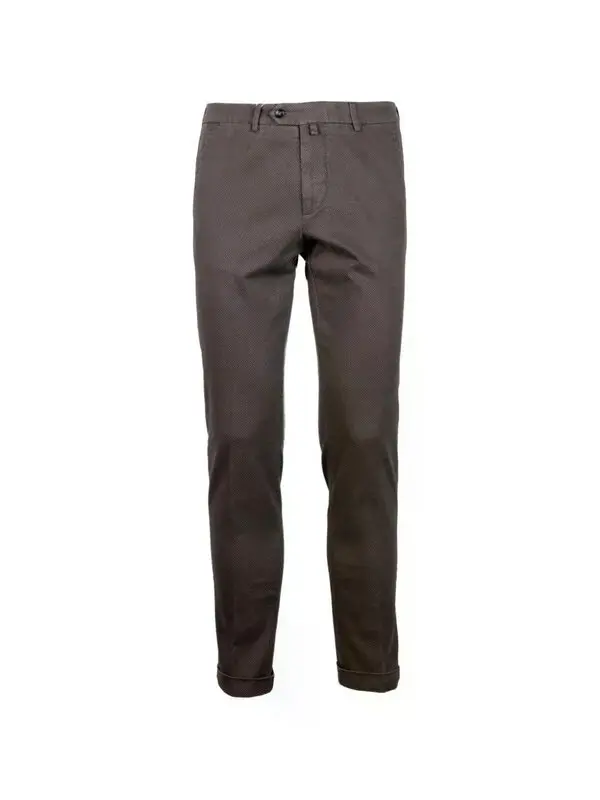 B SETTECENTO Micro-patterned Tailored Trousers