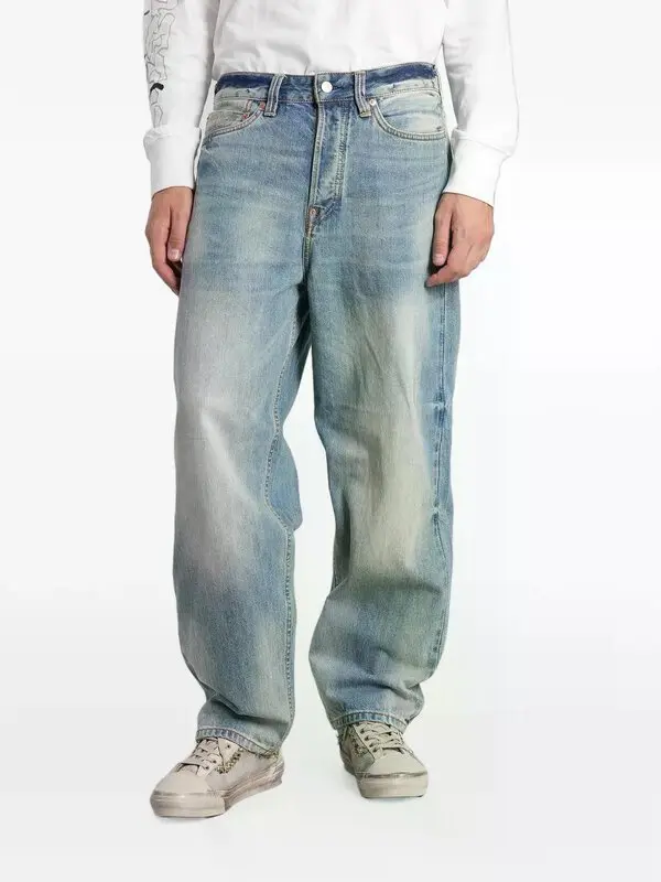 EVISU Seagull-print Jeans - Blue