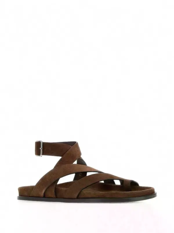 ALOHAS Tide Crossover-strap Sandals - Brown