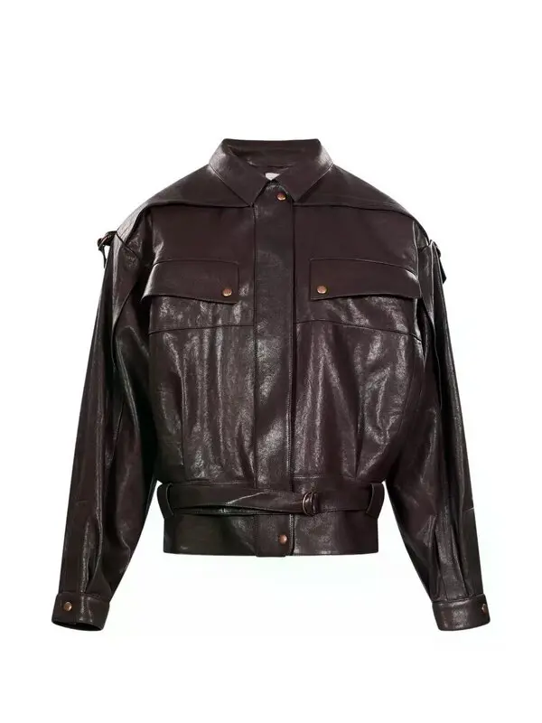 Magda Butrym Belted Panelled Jacket - Brown