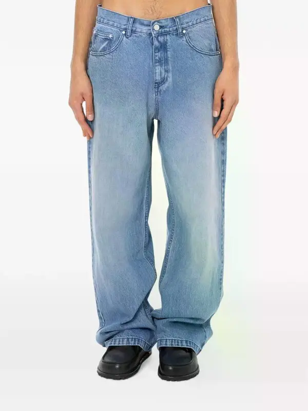 ARTE ANTWERP Logo-embroidered Straight-leg Jeans
