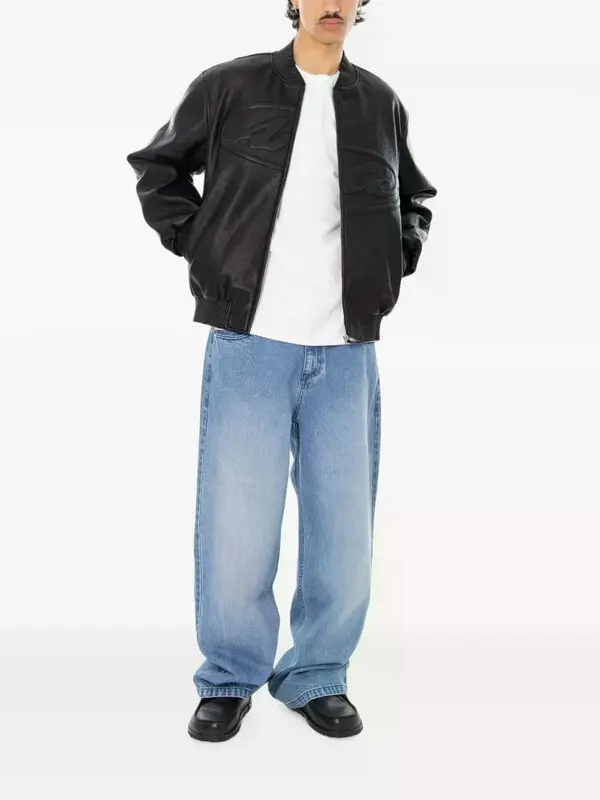 ARTE ANTWERP Logo-embroidered Straight-leg Jeans