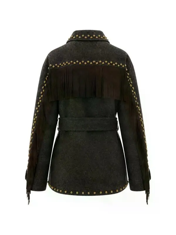 P.a.r.o.s.h Fringed Stud-embellished Jacket
