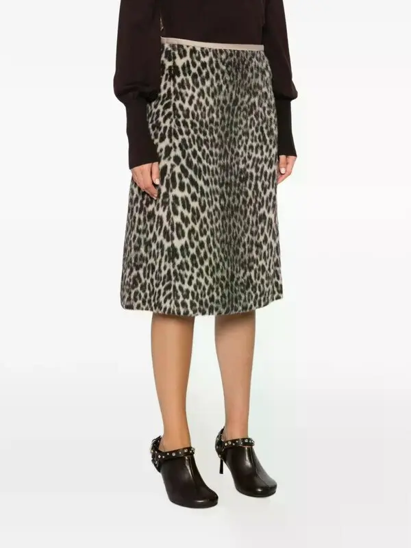 Max Mara Trionfo Leopard-print Midi Skirt