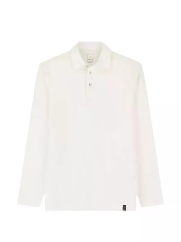 Boggi Milano Polo In Cotton And Silk Jersey - White