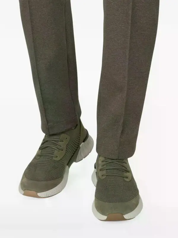 Boggi Milano Willow Trainers In Wool Blend - Green