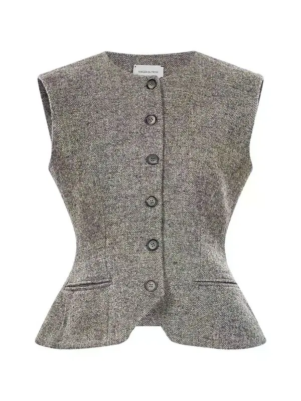 Magda Butrym Herringbone Peplum Jacket