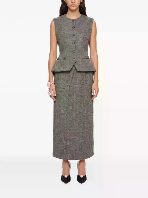 Magda Butrym Herringbone Peplum Jacket