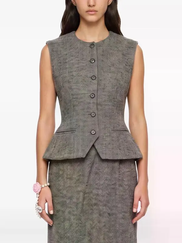 Magda Butrym Herringbone Peplum Jacket