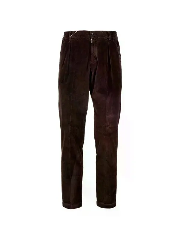B SETTECENTO Pleated Corduroy Trousers