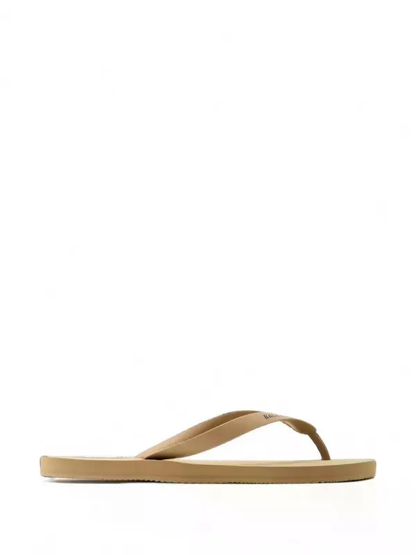 Balenciaga Logo-print Thong Flip Flops - Neutrals