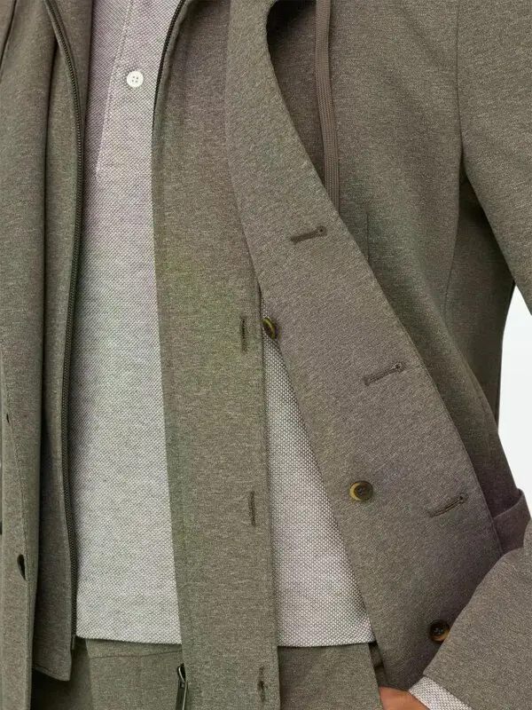 Boggi Milano Sweatshirt Blazer Madison In Stretch Cotton Blend - Green