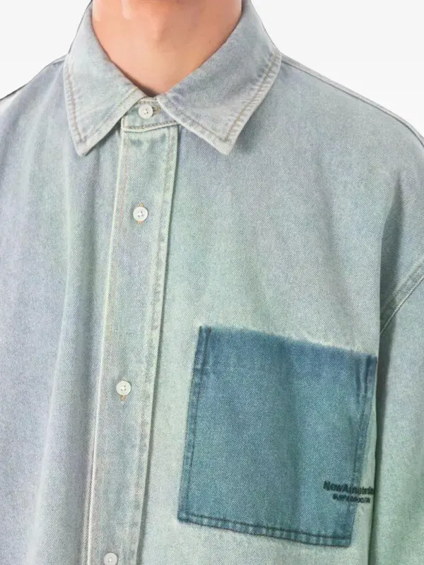 NEW AMSTERDAM SURF ASSOCIATION Patch-pocket Denim Shirt