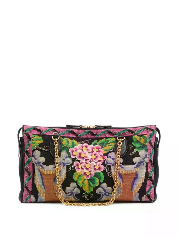 Valentino Garavani Panthea Medium Embroidered Shoulder Bag