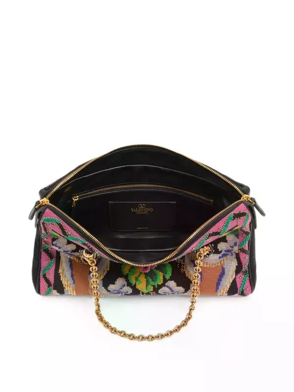 Valentino Garavani Panthea Medium Embroidered Shoulder Bag