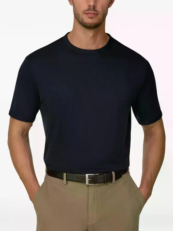 Boggi Milano T-shirt In Wool Jersey Wooltech
