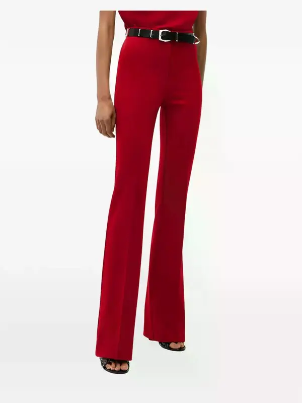 Pinko Pressed-crease Flared Trousers - Red