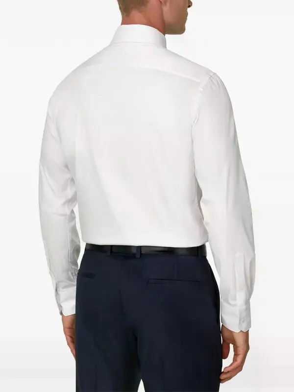 Boggi Milano Shirt In Cotton Nylon Stretch Dobby Slim Fit