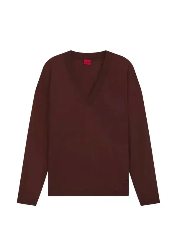 Hugo V-neck Sweater In A Wool Blend With Cashmere