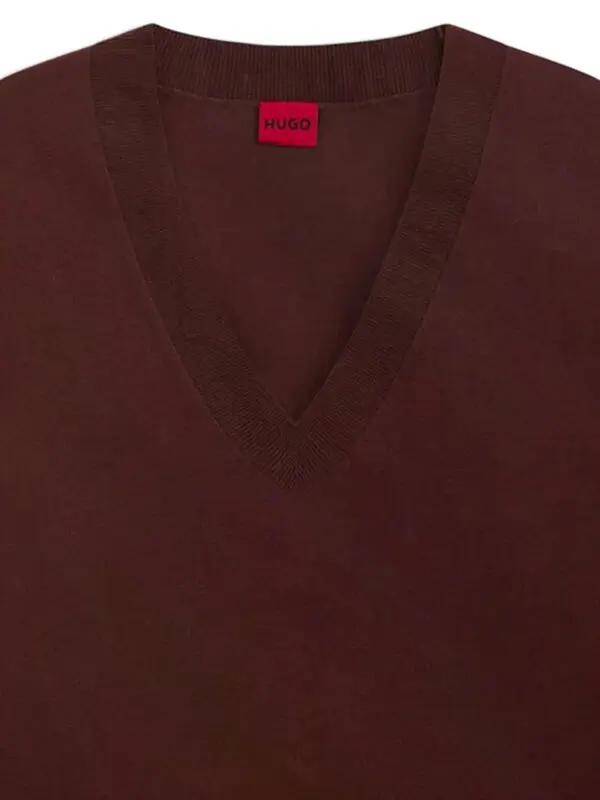 Hugo V-neck Sweater In A Wool Blend With Cashmere