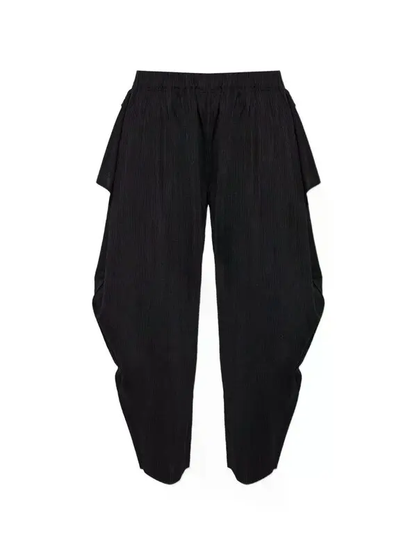 Issey Miyake Pleated Wide-leg Trousers - Black
