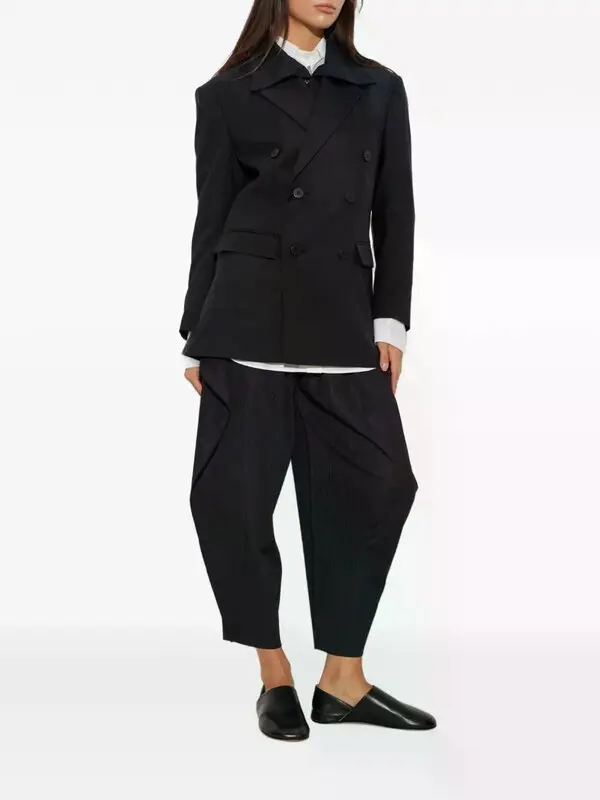 Issey Miyake Pleated Wide-leg Trousers