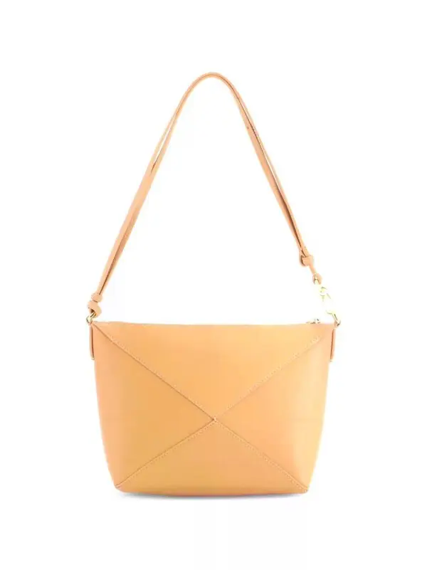 Loewe Puzzle Fold Pouch Bag Leather Shoulder Bag - Brown