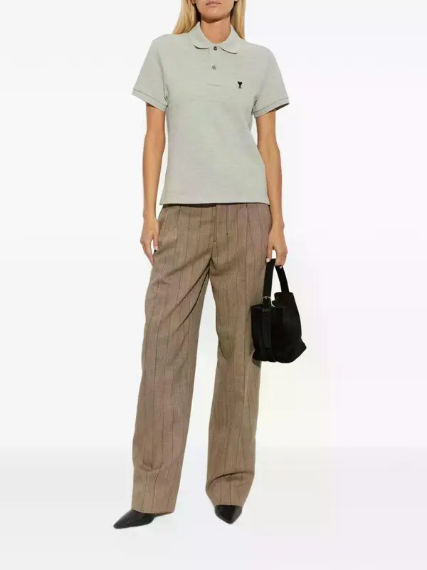 AMI Paris De Coeur Polo Shirt - Grey